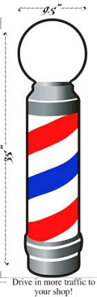 Barber Pole Window Decal | Barberwall.com – Barberwall Posters